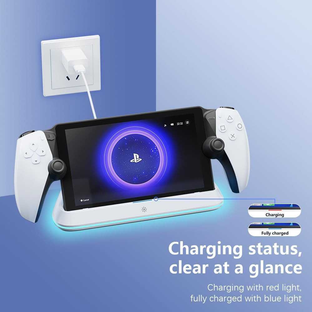 Playstation Portal Console Dock Station with RGB Lights and Fast ...