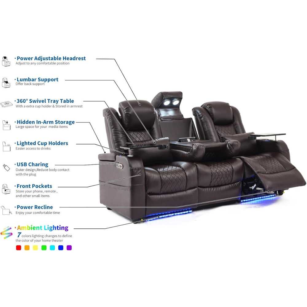 Perfect Home Theater Seating Experience with Ambient Lighting and Smart ...