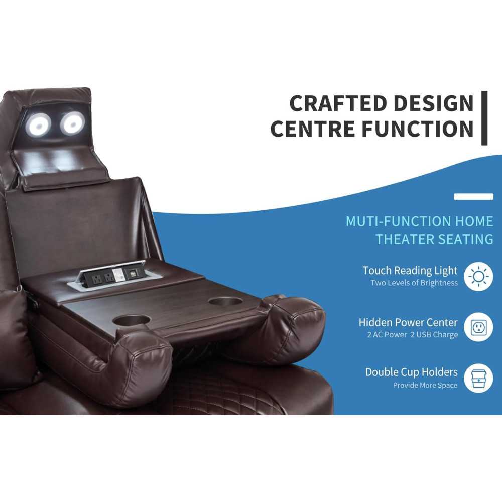 Perfect Home Theater Seating Experience with Ambient Lighting and Smart ...