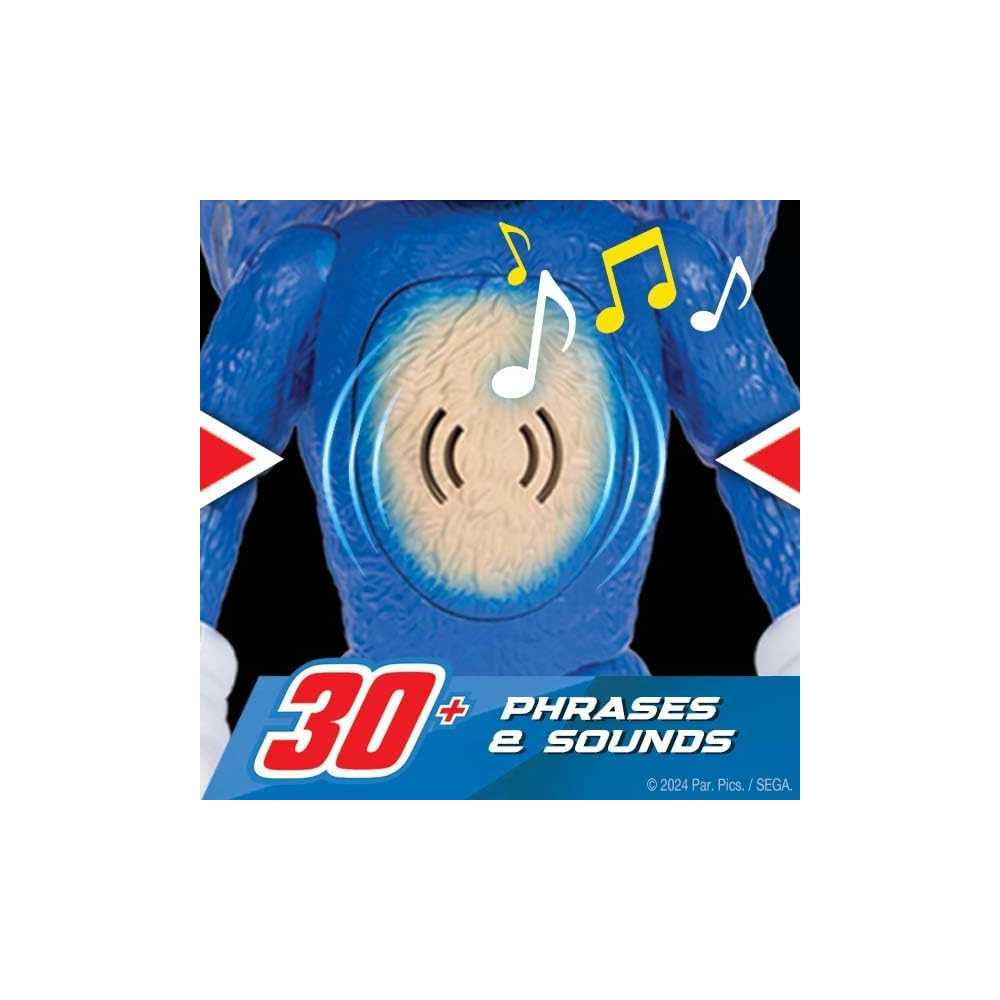 Sonic Figure with 30+ Iconic Phrases, Light-Up Features, and Movie ...