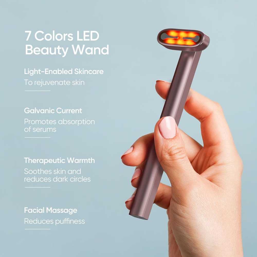 7 Colors LED Facial Light Therapy Face Eye Beauty Tool for At-Home Use ...