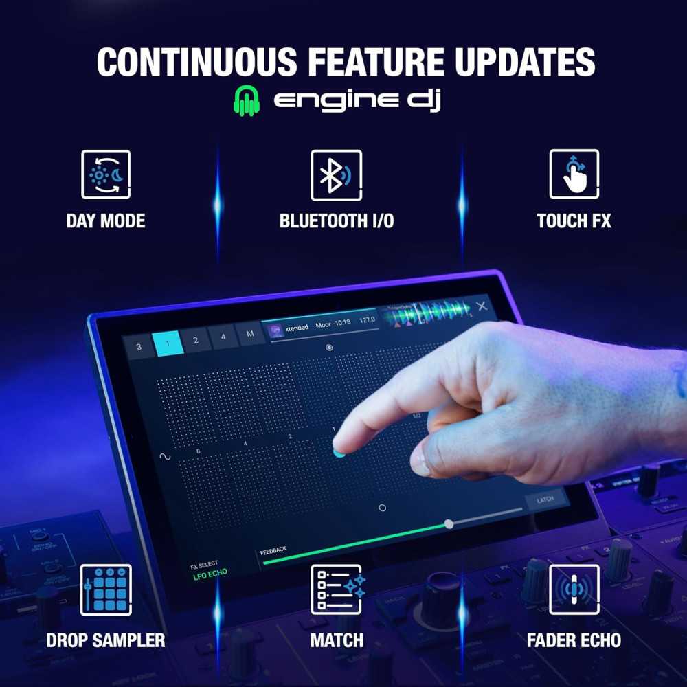 DJ PRIME 4+ Controller with Stem Separation on 4 Decks, Wi-Fi Streaming ...