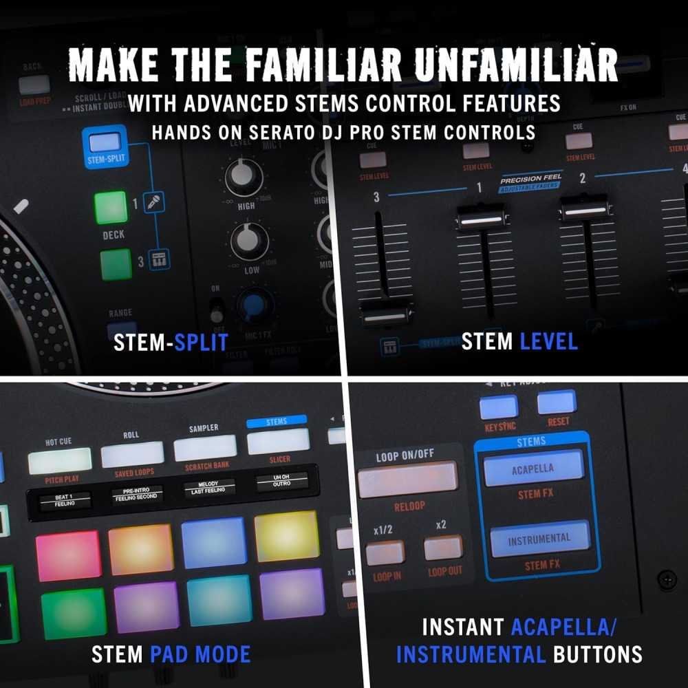4-Channel Motorized DJ Controller with Advanced Features and Serato DJ ...