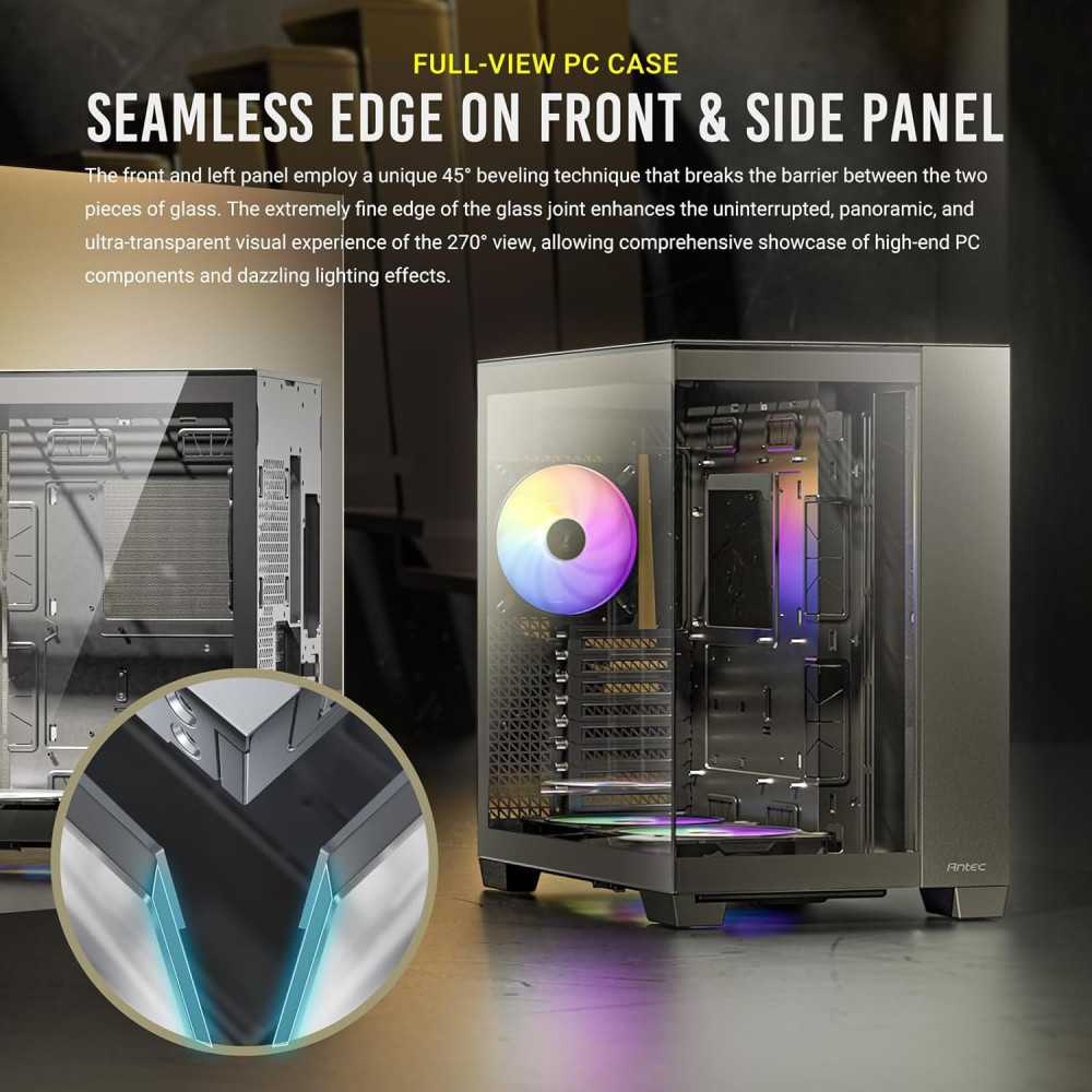 C8 ARGB Full-Tower E-ATX PC Case with Dual-Chamber Layout and RTX 40 ...