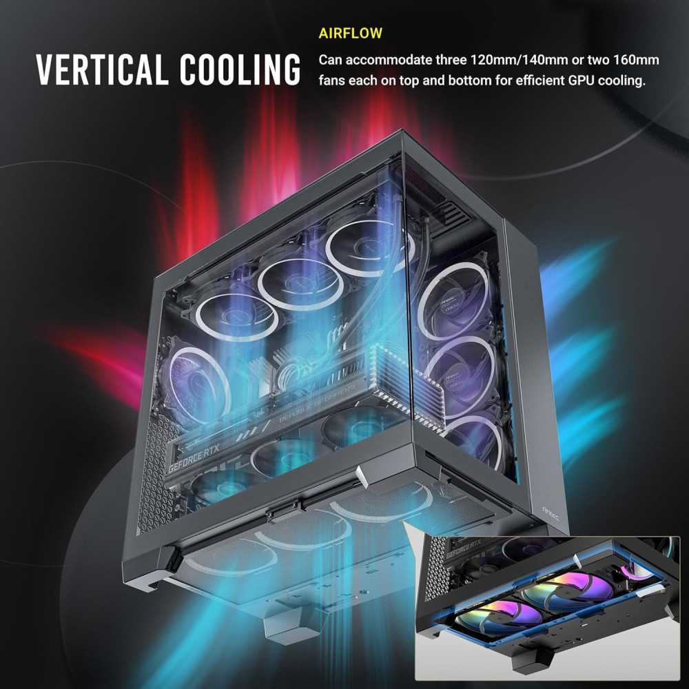 C8 ARGB Full-Tower E-ATX PC Case with Dual-Chamber Layout and RTX 40 ...