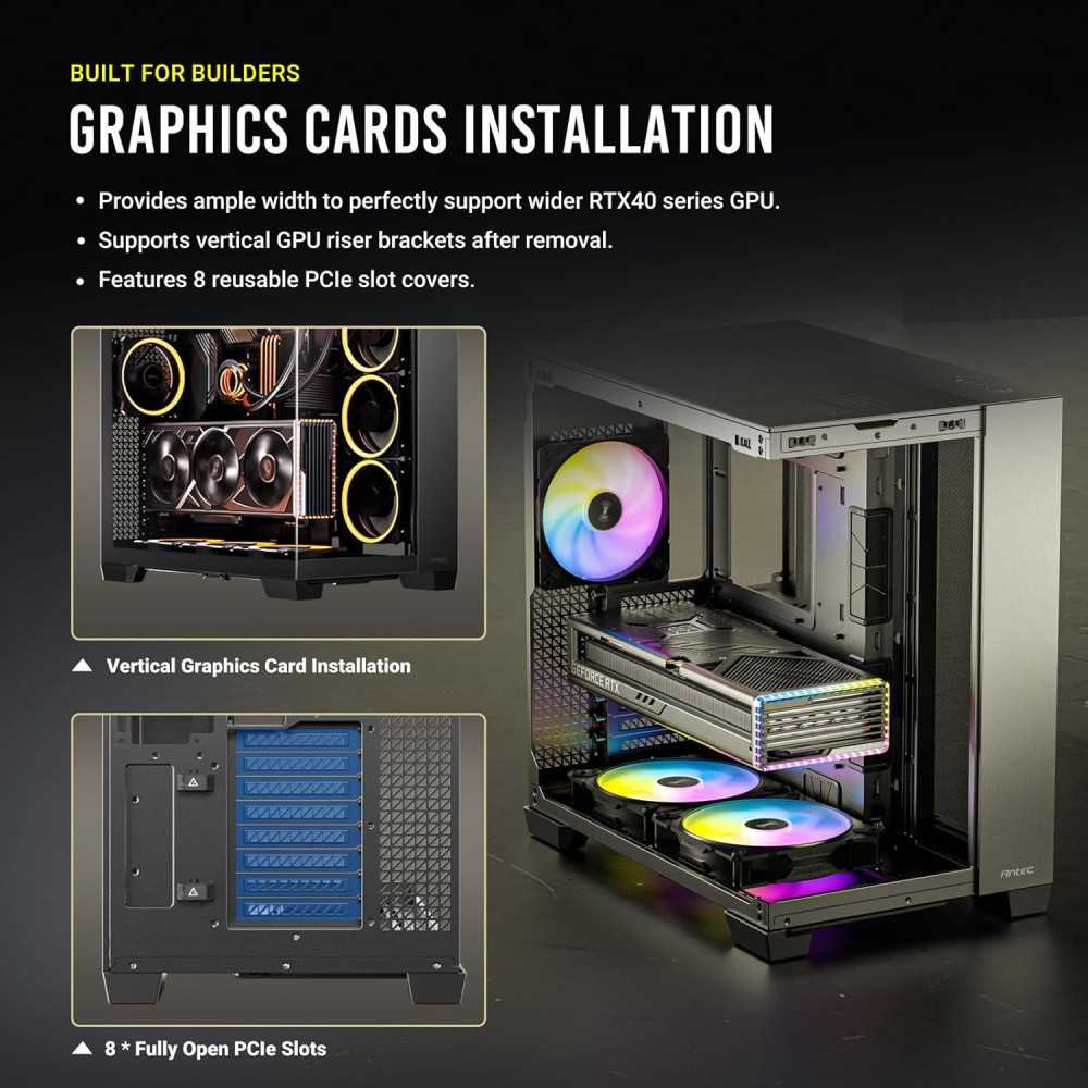 C8 ARGB Full-Tower E-ATX PC Case with Dual-Chamber Layout and RTX 40 ...