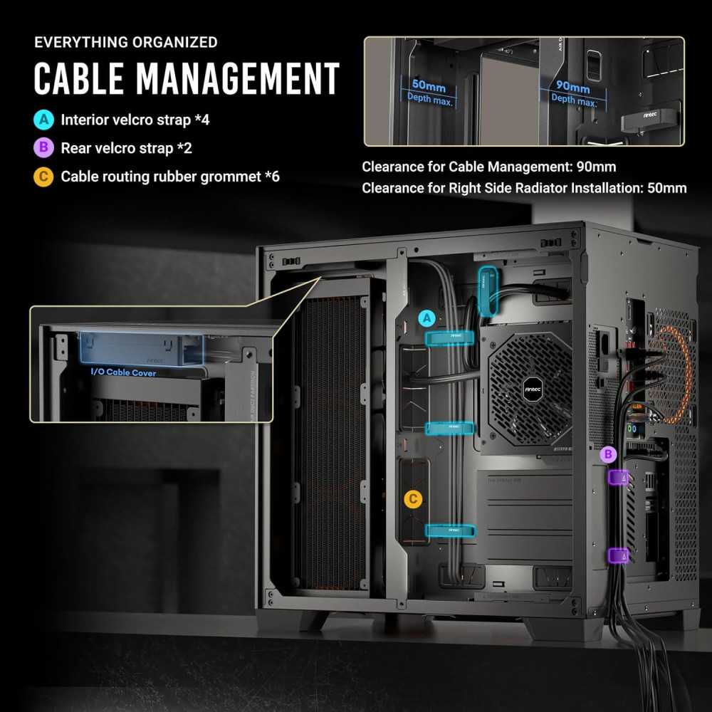 C8 ARGB Full-Tower E-ATX PC Case with Dual-Chamber Layout and RTX 40 ...