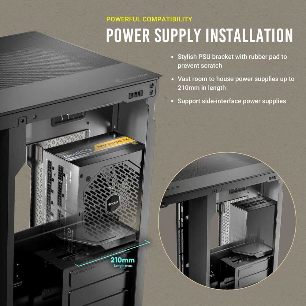 C8 ARGB Full-Tower E-ATX PC Case with Dual-Chamber Layout and RTX 40 ...