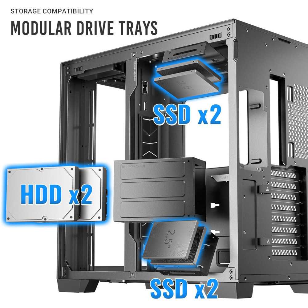 C8 ARGB Full-Tower E-ATX PC Case with Dual-Chamber Layout and RTX 40 ...