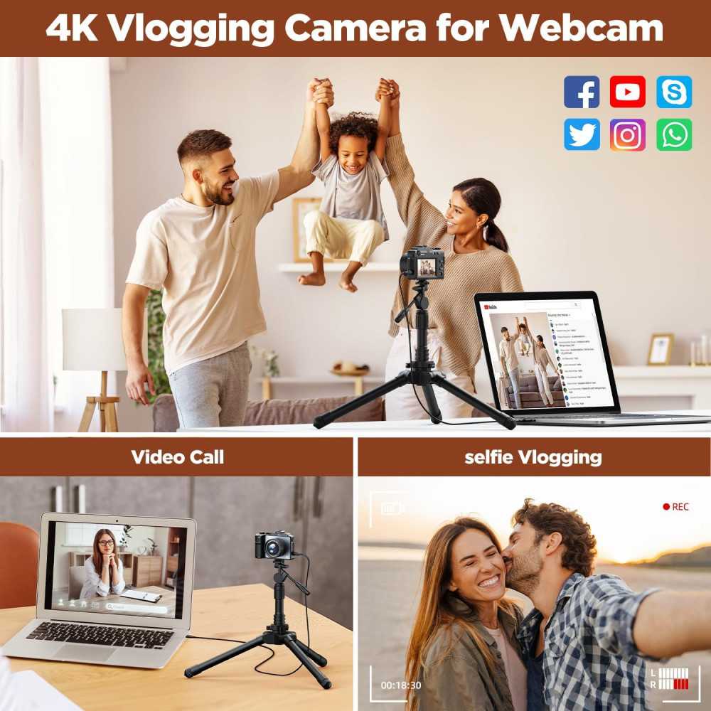 4K 64MP Autofocus Vlogging Camera Kit for Beginners | TekChoice Electronics