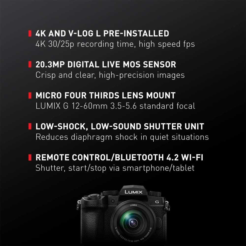 Panasonic LUMIX G95D Mirrorless Camera with 4K Video and V-Log L for ...