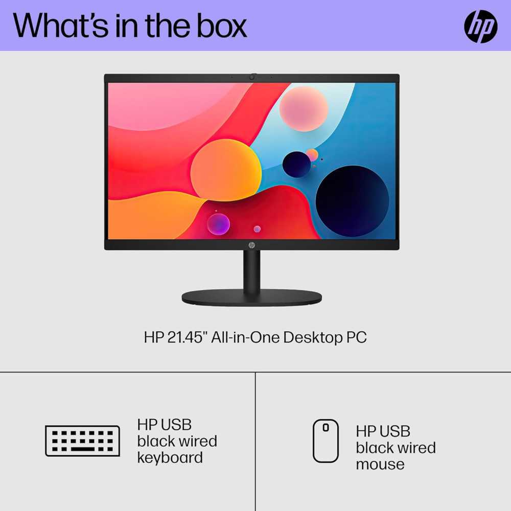 HP 22 All-in-One Desktop PC with Stunning FHD Display and Powerful ...